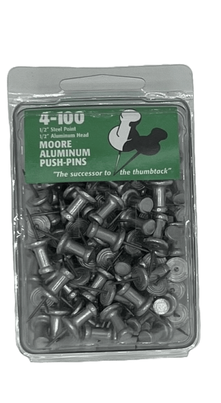 Moore Aluminum Push Pins - Murray's Lures & Trapping Supplies